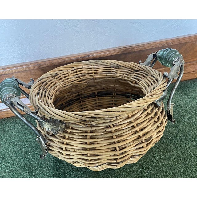 Late 20th Century Vintage Maitland - Smith Wicker Reed, Wrought Iron ...