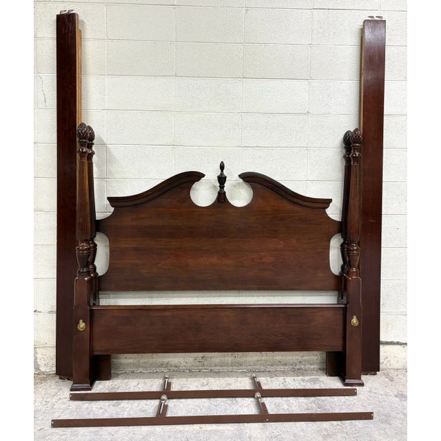 Vintage Kincaid Full or Queen Convertible Pinecone Finial Pediment ...