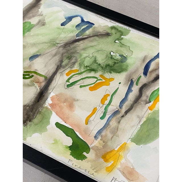 Jack Roth "Firenzie" Original Abstract Watercolor C.1981 | Chairish