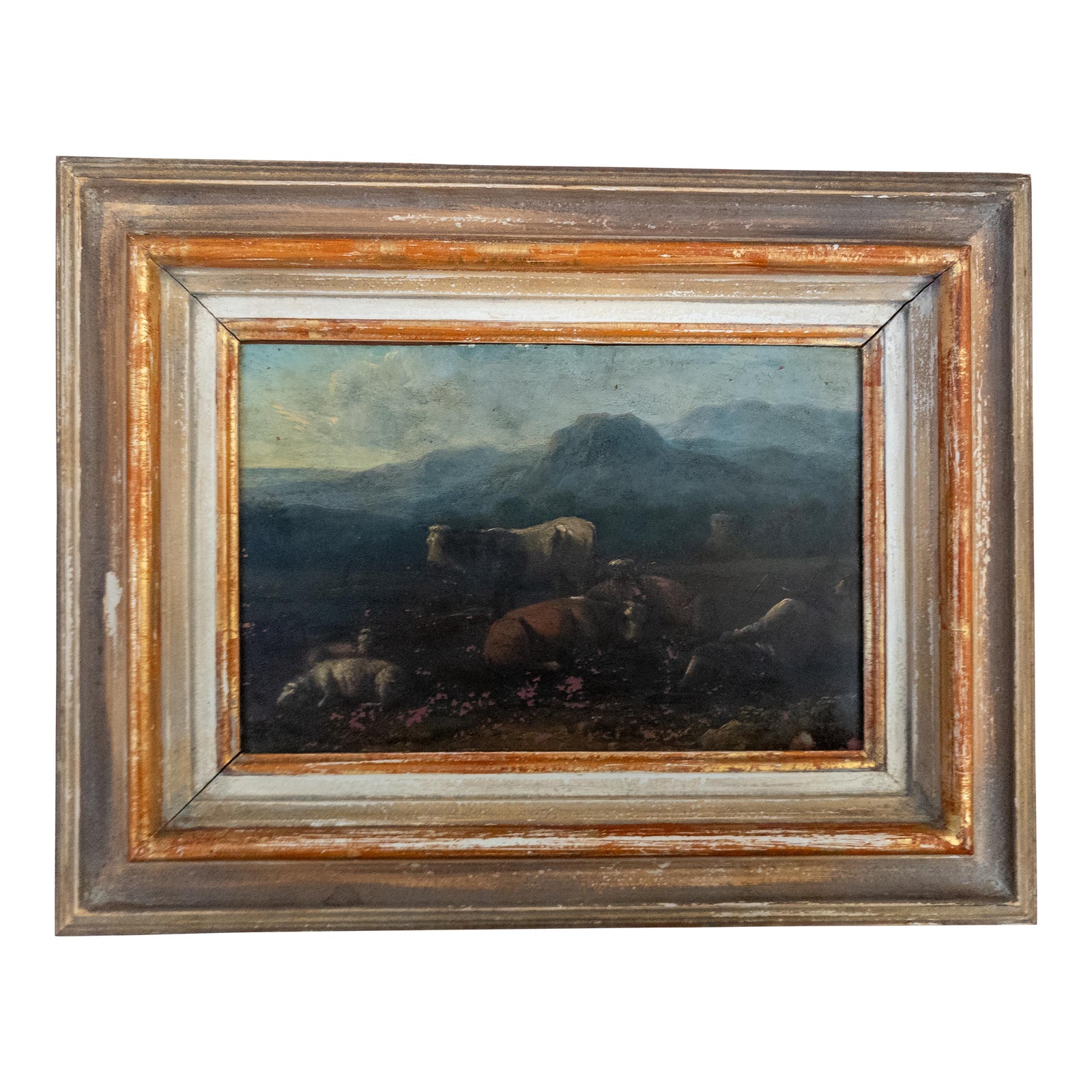 19th Century Grand Tour Old Master Landscape Oil on Copper Painting of ...