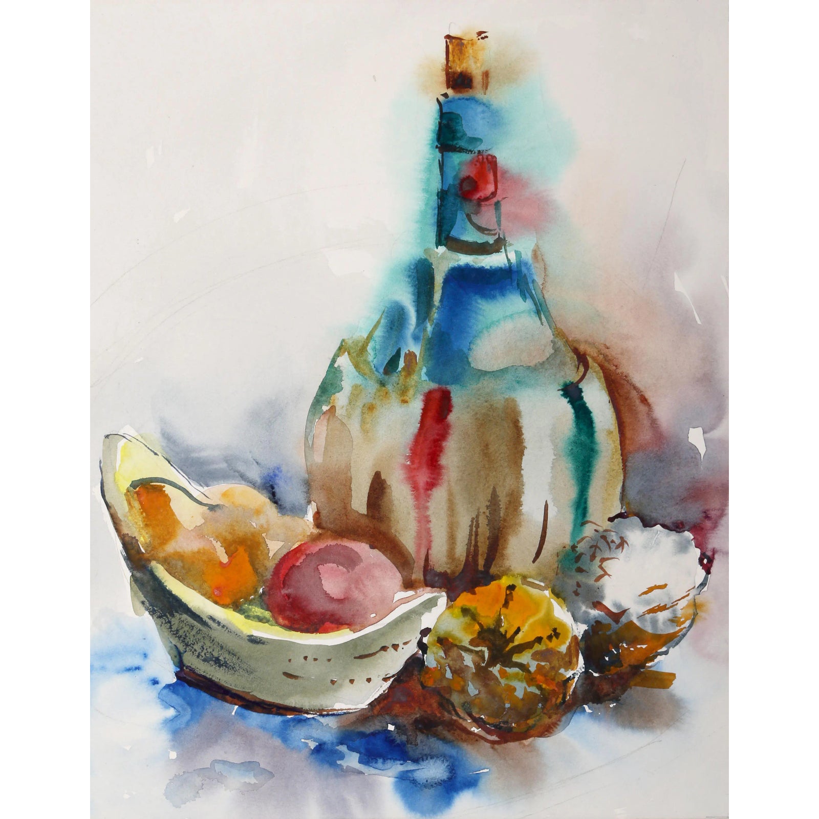 Eve Nethercott, Still Life With Chianti (P3.23), Watercolor on Paper ...