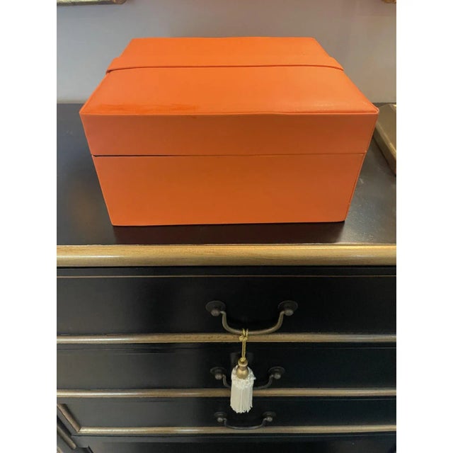 Modern Transitional Tory Burch Style Decorative Box | Chairish