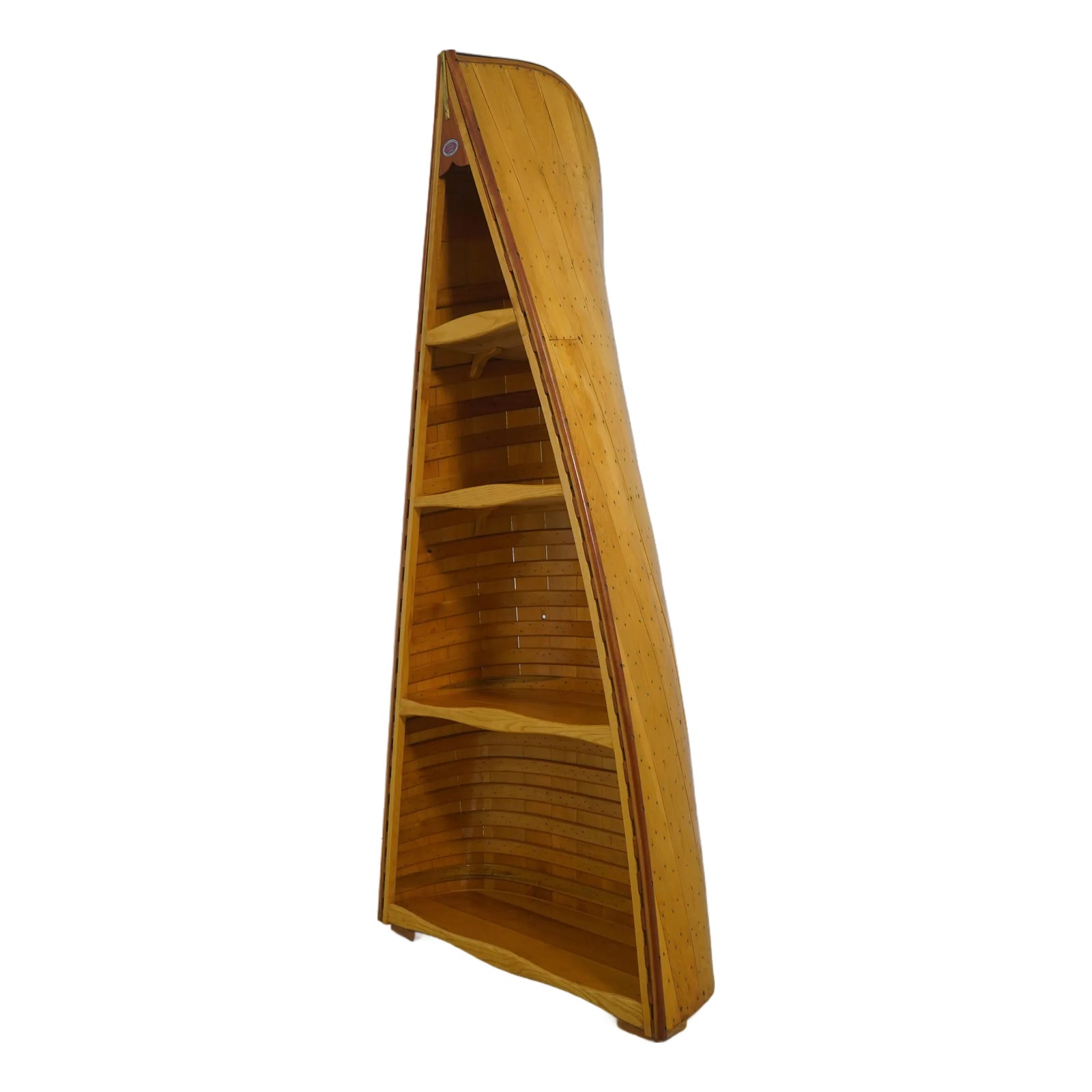 North Bay Canoe Company Converted to Bookcase | Chairish