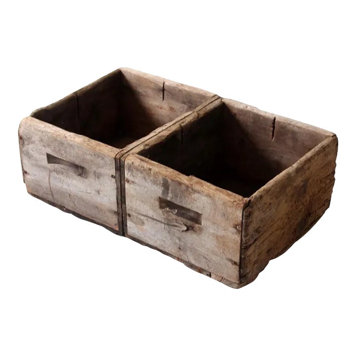 Antique Double in Wooden Crate | Chairish