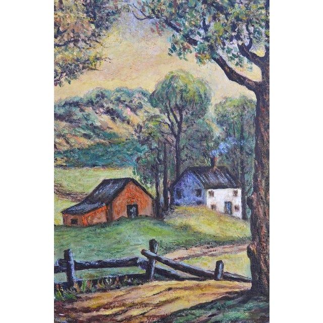 Early 20th Century Farmstead Landscape Oil Painting by Max Nathan ...