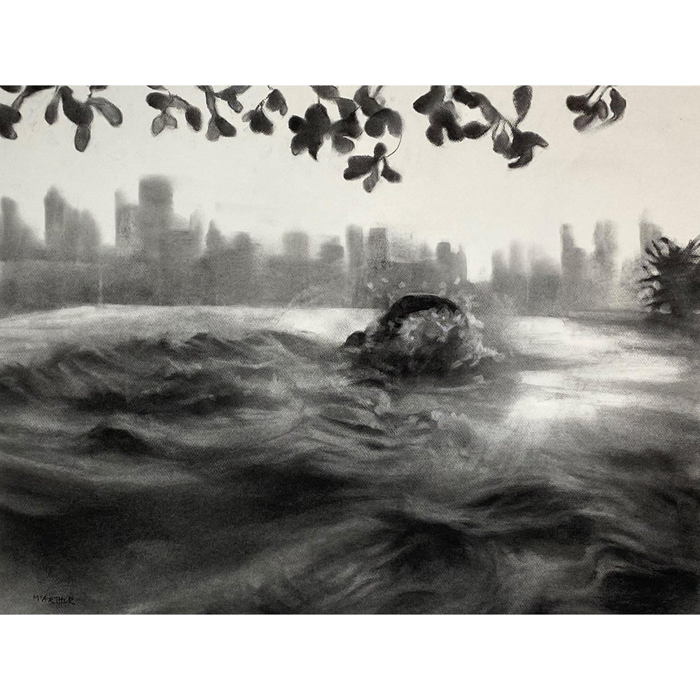 Patsy McArthur, The Space Between, Charcoal Drawing, 2023 | Chairish