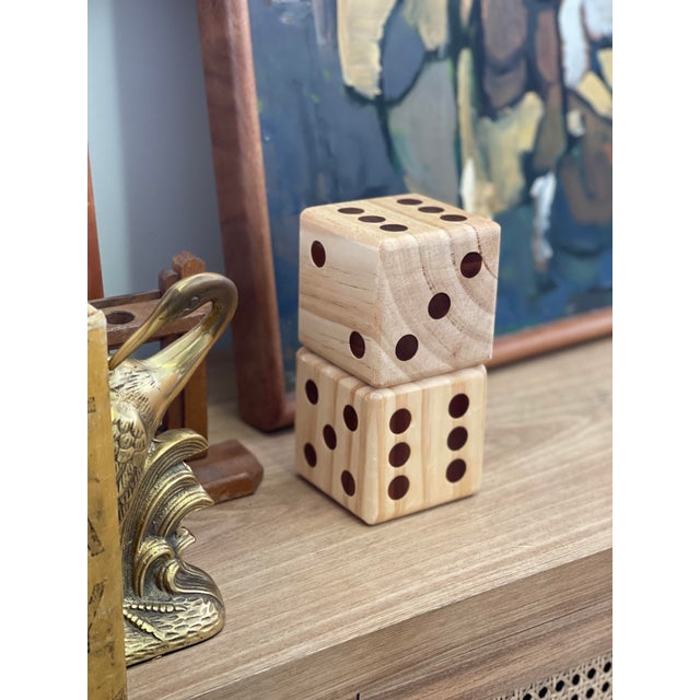 Vintage Decorative Oversize Dice- a Pair | Chairish