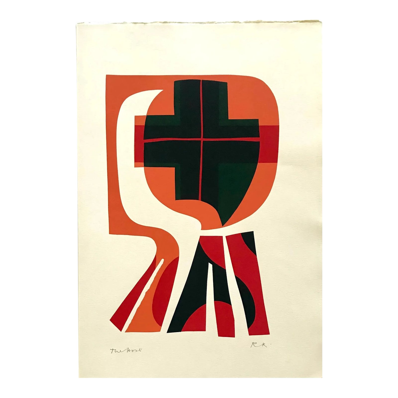 1967 Ronald King Signed Screenprint Hoost | Chairish