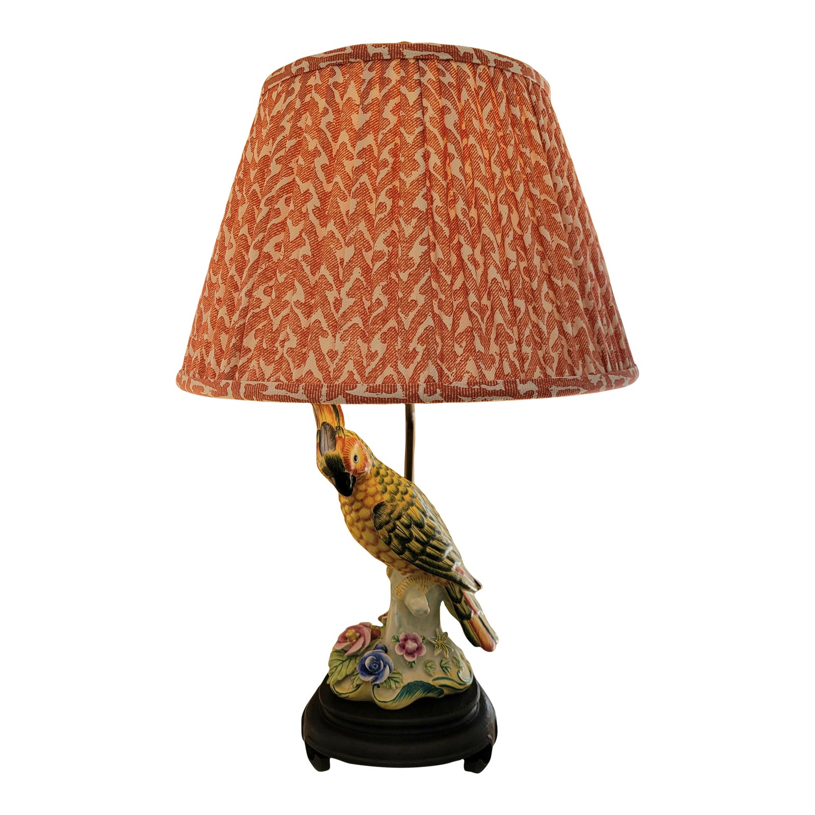 Custom Cockatoo Lamp With Fermoie Lampshade | Chairish