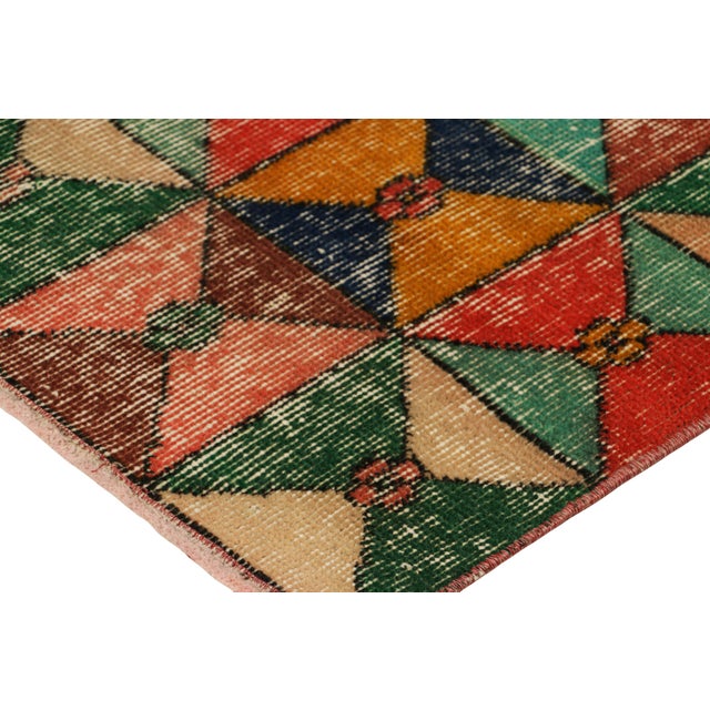 Vintage Zeki Müren Rug With Polychromatic Geometric Patterns, From Rug ...