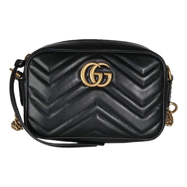 Gucci Black Matelasse Mini Gg Marmont Camera Bag | Chairish