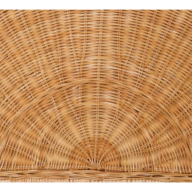Rattan Half-Moon Full Headboard | Chairish