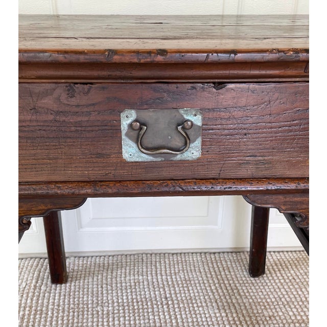 Mid 18th Century Primitive Chinese Elm Scholar’s or Altar Table | Chairish