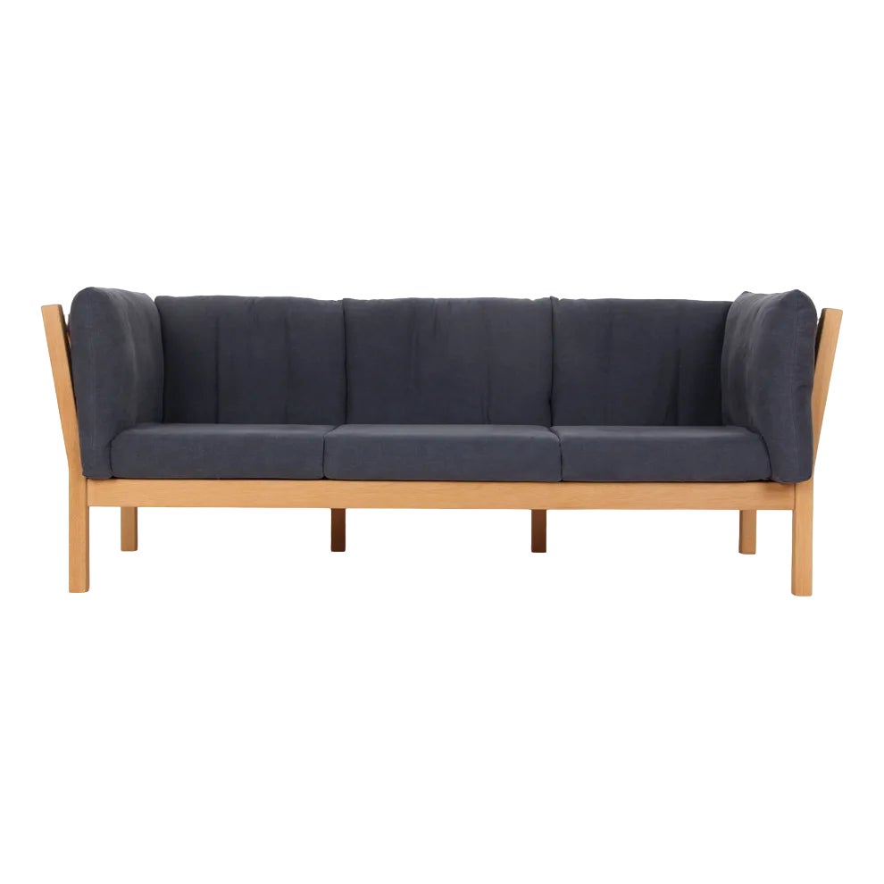 Sofa in Oak & Linen by Andreas Hansen for Brødere Andersen, Denmark ...