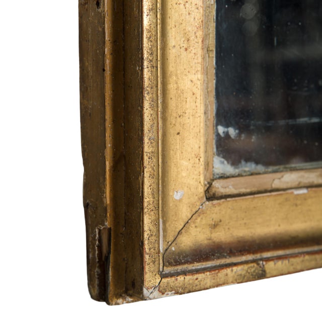 Early 20th Century Antique French Gilt Foxed Mirror | Chairish