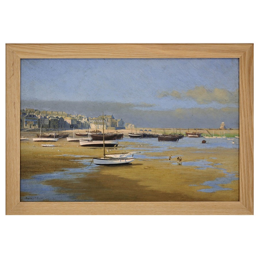 Edward Matthew Elliott, St Ives Harbour at Low Tide, 1900s, Oil ...