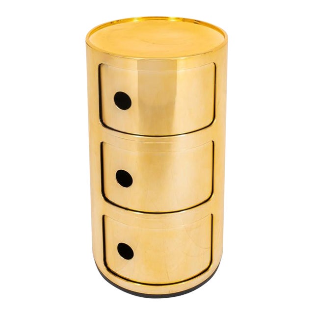 Castelli Kartell 'Componibili' Modern Gold Drawer | Chairish