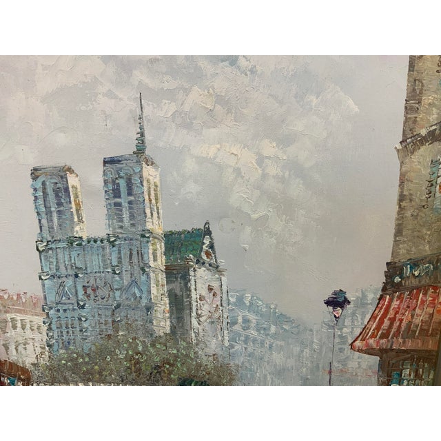 Mid 20th Century French Cityscape by Artist Burnett | Chairish
