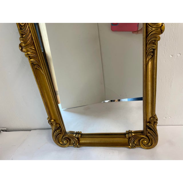Vintage Hollywood Regency Gilt Gold Frame Mirror | Chairish