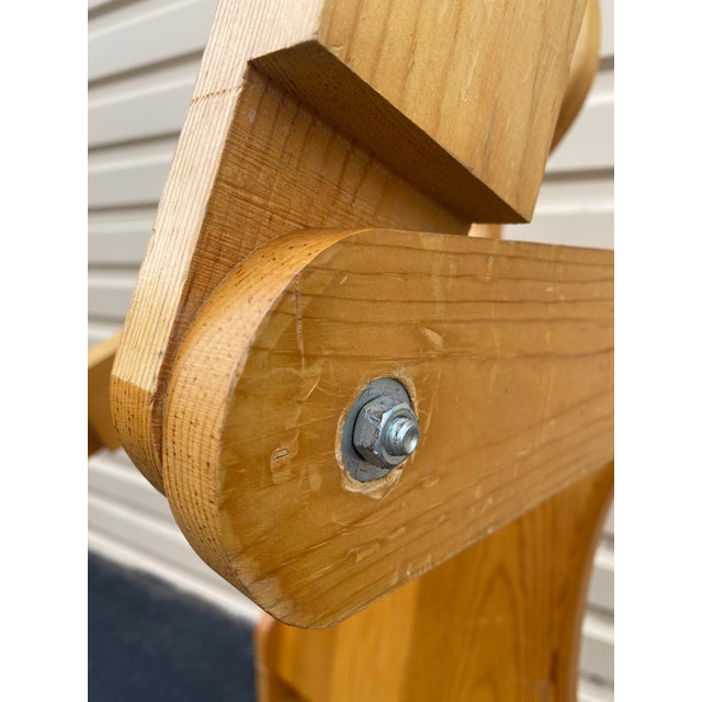 Life Sized Pine Human Form Figure Sculpture | Chairish