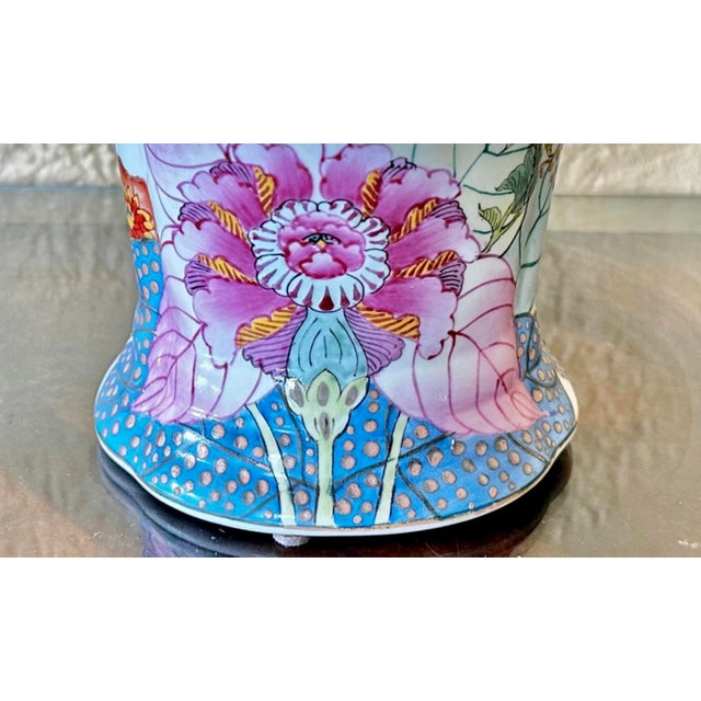 1980s Asian Cachepot Vase in the Style of Mottahedeh | Chairish