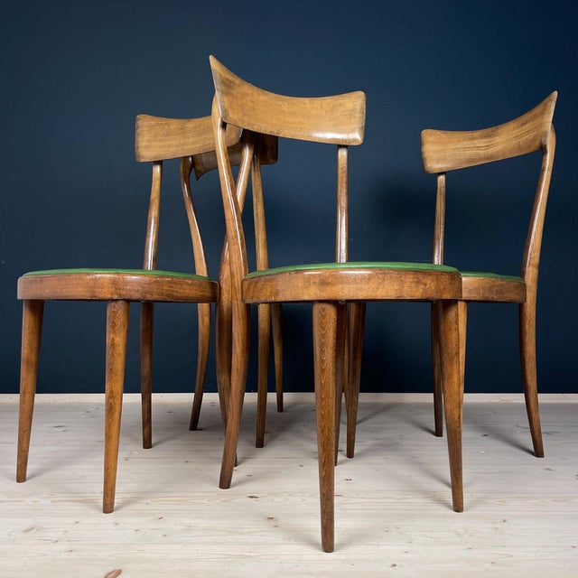 1950s Vintage Dining Chairs by Pirelli Sapsa, Italy , Set of 4 | Chairish