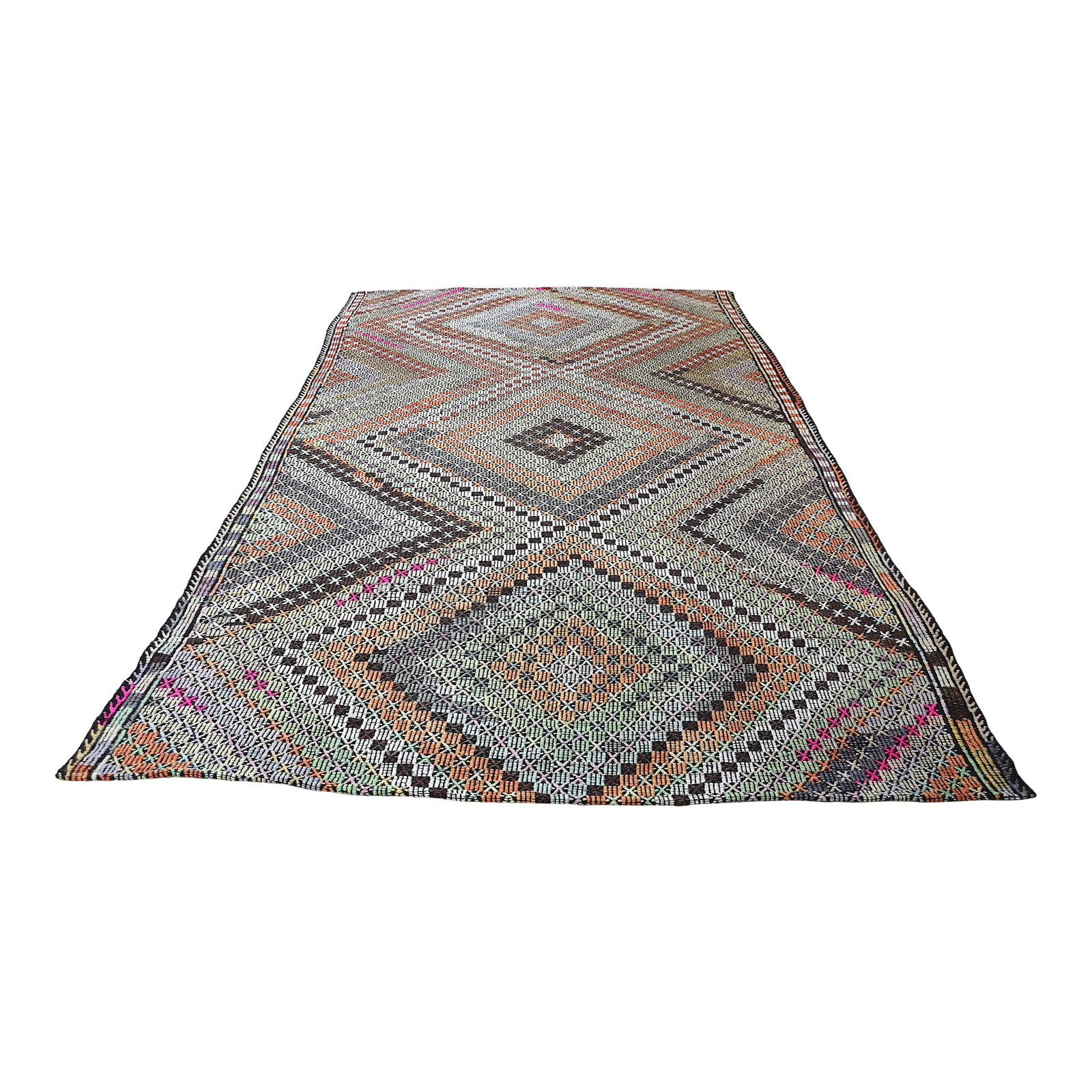 1960s Vintage Oversize Traditional Rug | Chairish