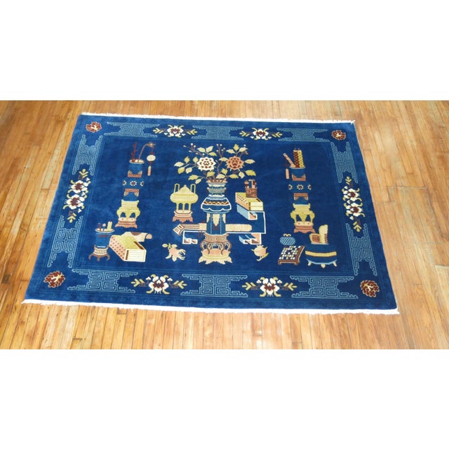 Vintage Chinese Pictorial Rug, 5'4'' X 7'6'' | Chairish