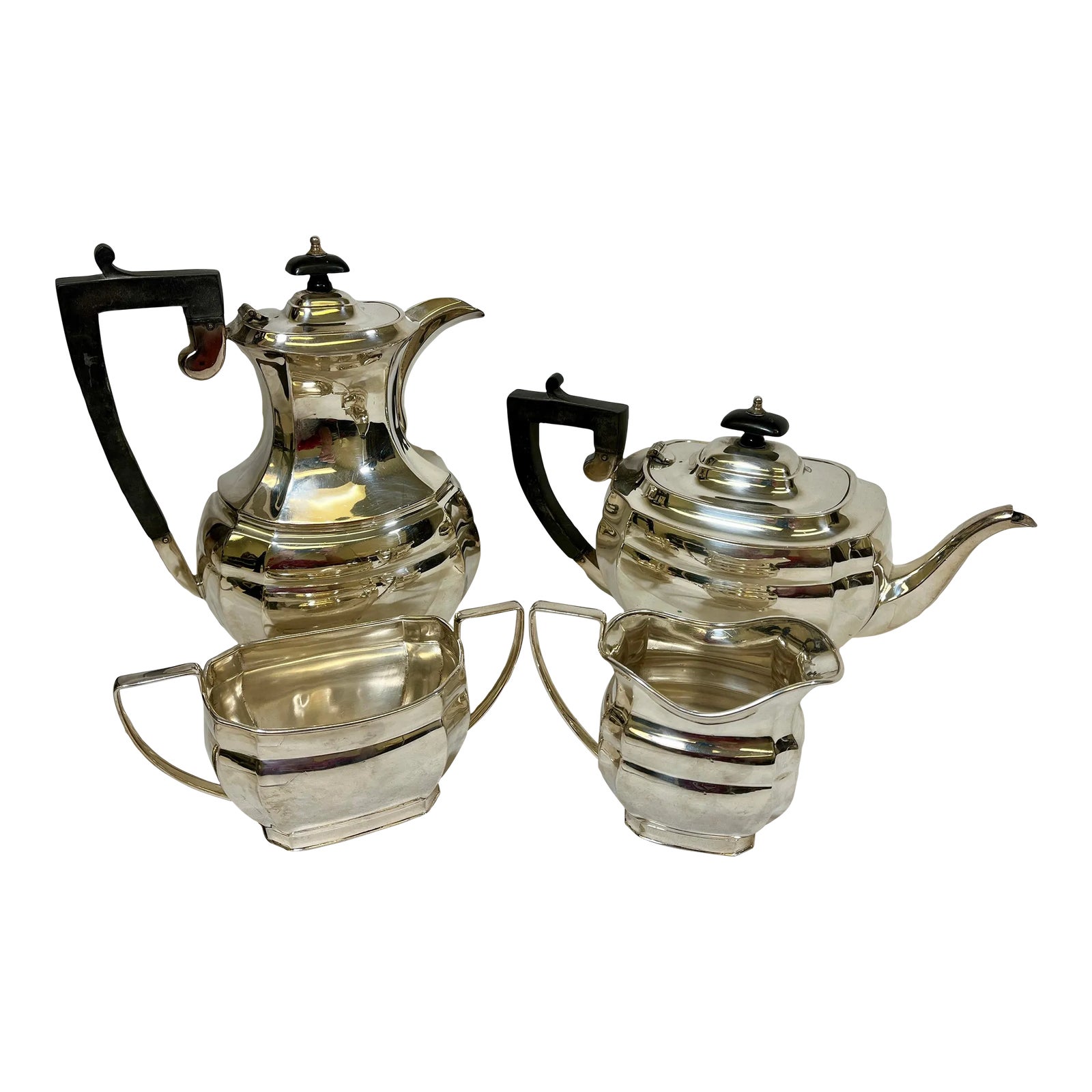 Vintage Purcell Brothers 4 Piece Silver Plate Tea Set From England ...