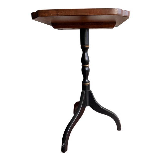 1960s Hitchcock Candlestick Side Table | Chairish