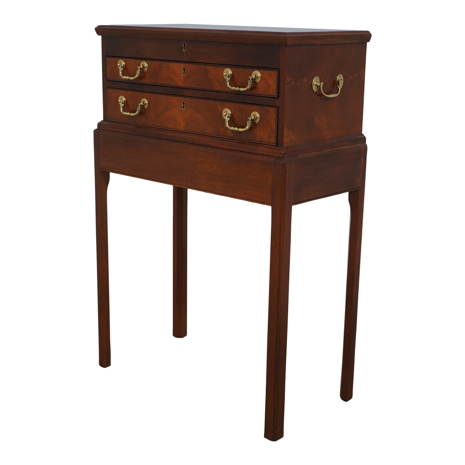 Baker Colonial Williamsburg Collection Mahogany Silver Chest | Chairish