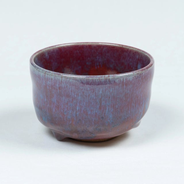 1980s Cinnabar and Jun-Glaze Gohan Chawan | Chairish