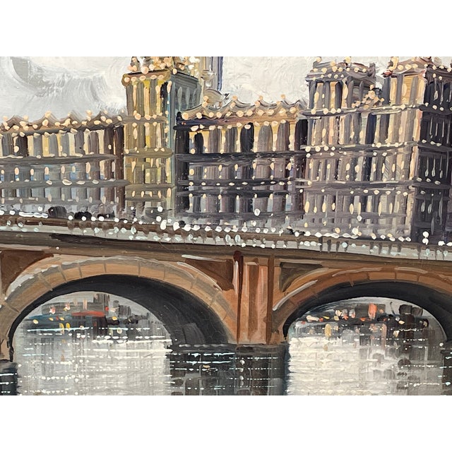 Traditional London Cityscape With Westminster Bridge, Houses of ...