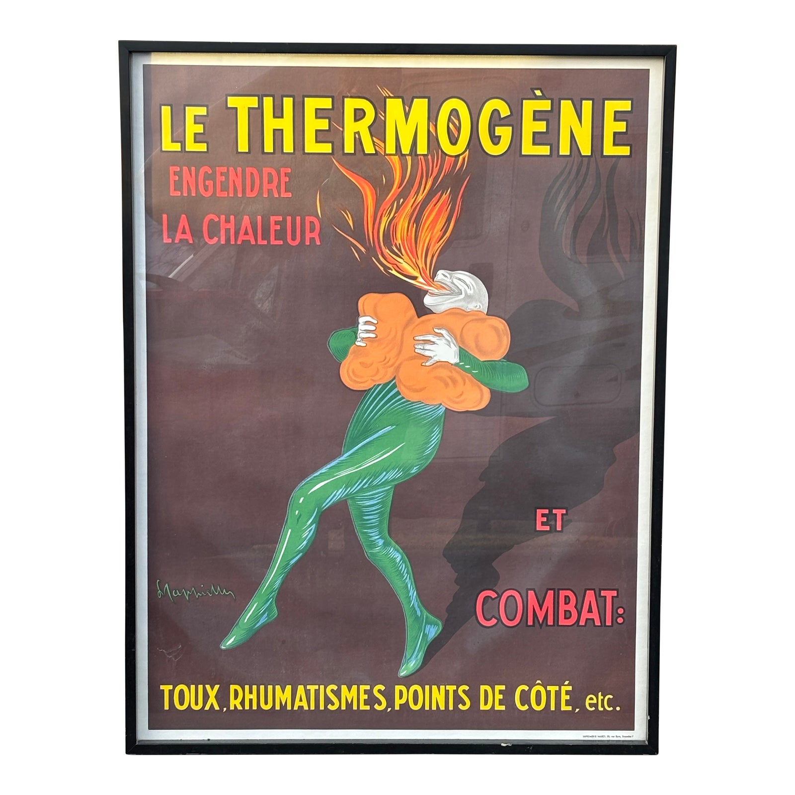 Le Thermogene - Large Original Early 20thy C. Vintage Advertising ...