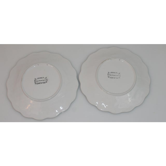 Late 20th Century Mane Lion Italian Pottery Scalloped Edge Floral Wall ...