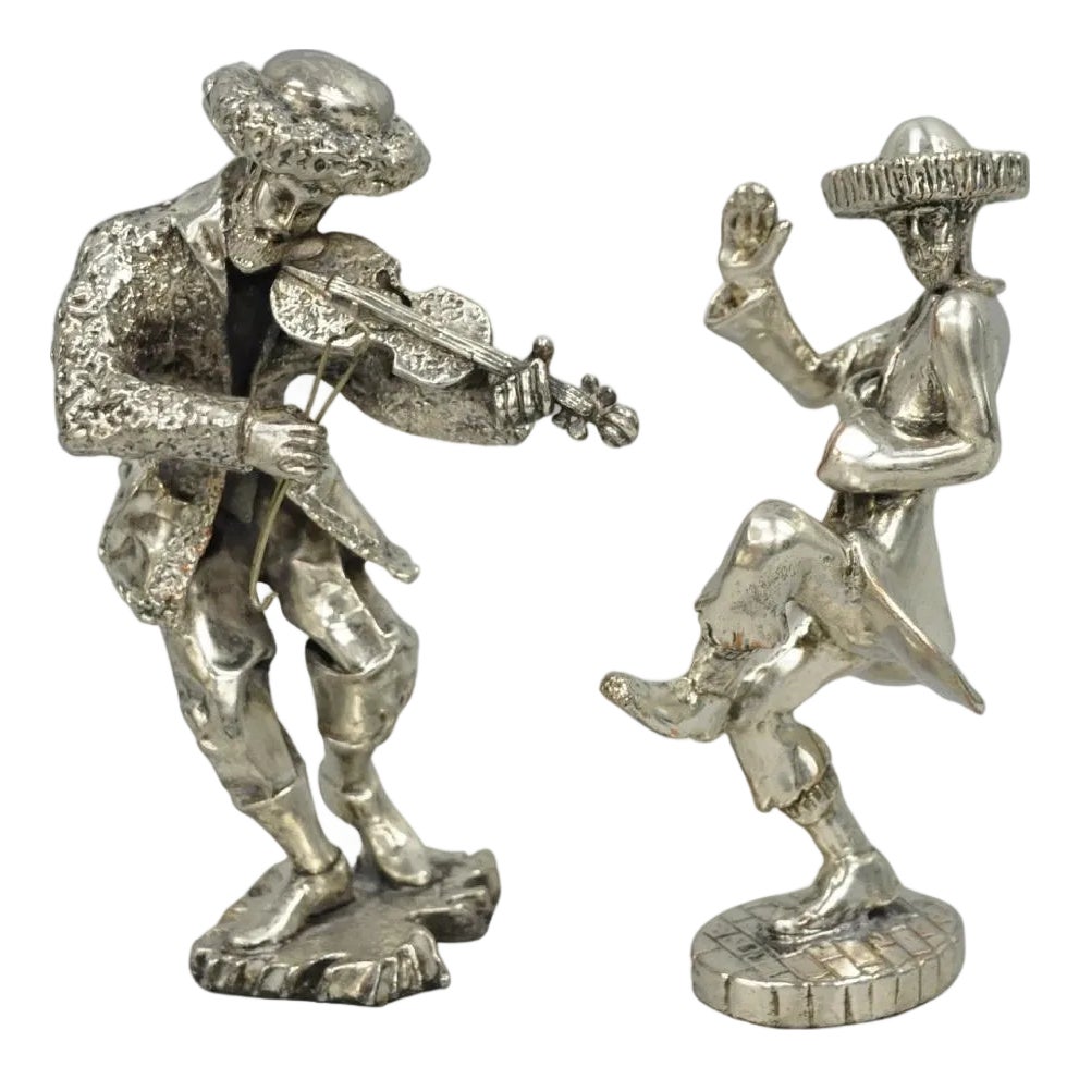 Vintage the Fiddler & Dancing Rabbi 925 Sterling Silver Over Copper ...