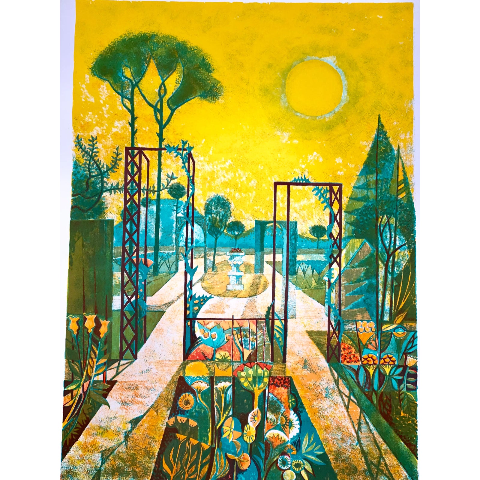 1960s Richard Slater Signed Artist's Proof- Numbered Surrealist ...