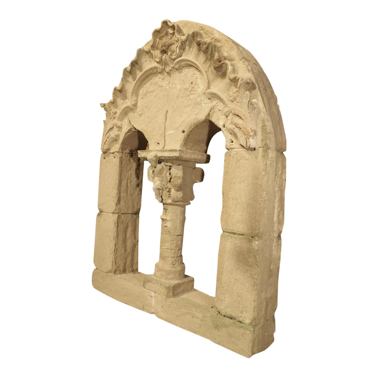 French Faux Stone Neo-Roman Style Window Theater Decor | Chairish