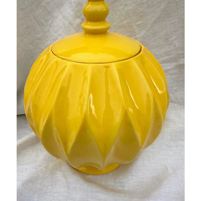 Casa1315 Yellow Geometric Lidded Container | Chairish