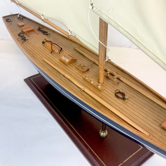 1970s Vintage Nautical Coastal Large Scale Schooner Sail Boat Model ...