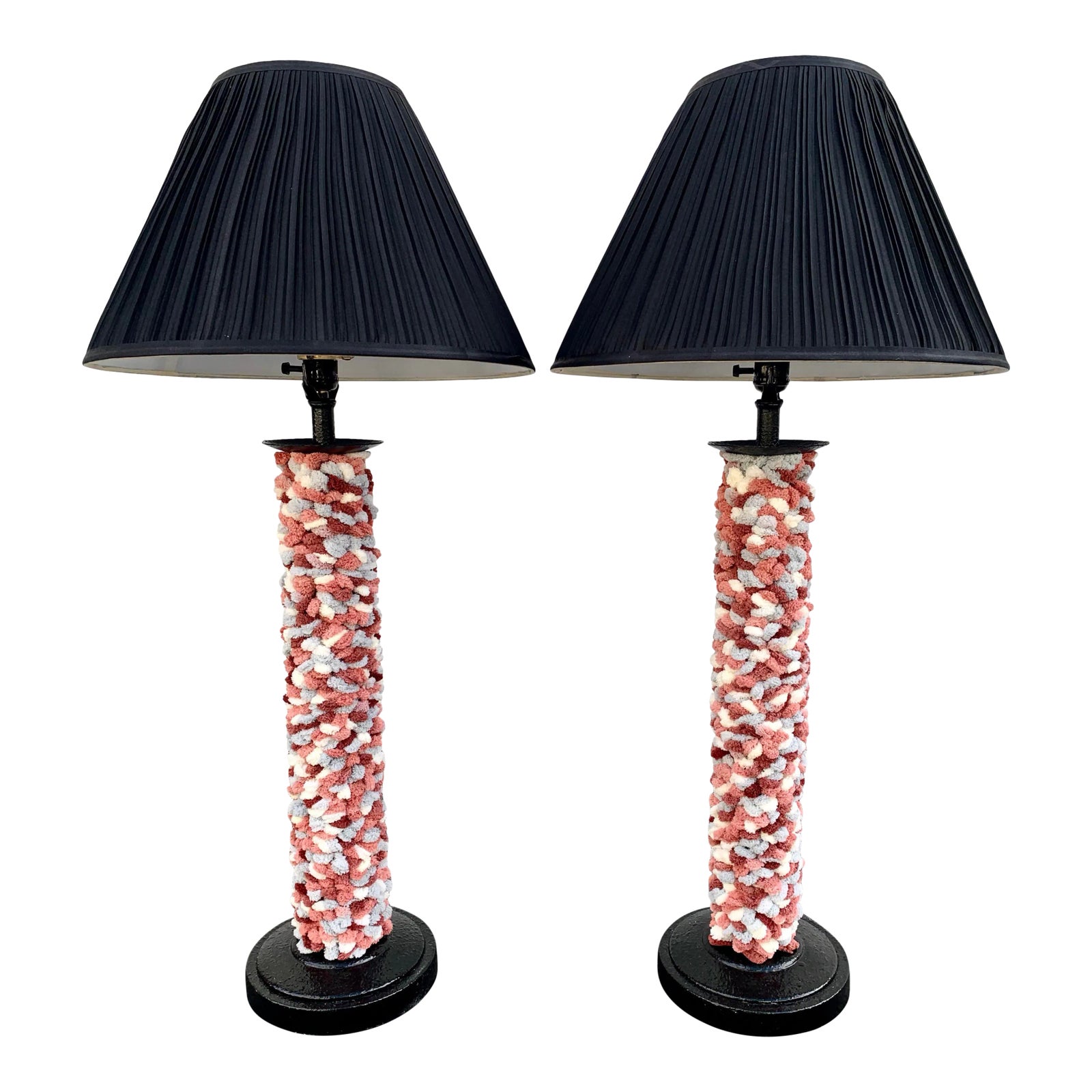 Tall Pom Pom Lamps | Chairish