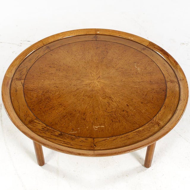 Tomlinson Sophisticate Mid Century Walnut and Burlwood 40 Inch Round ...