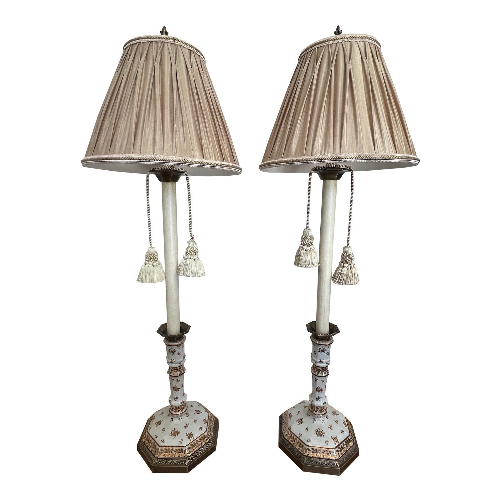 Pair of Concord Simone Porcelain Table Lamps | Chairish