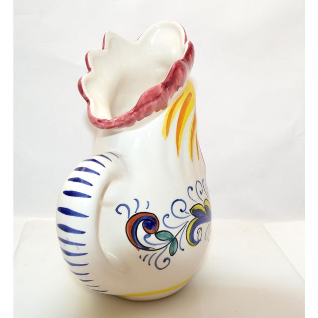1990s Franco Mari Deruta Ceramics Italy Rooster Decanter Carafe Pitcher ...