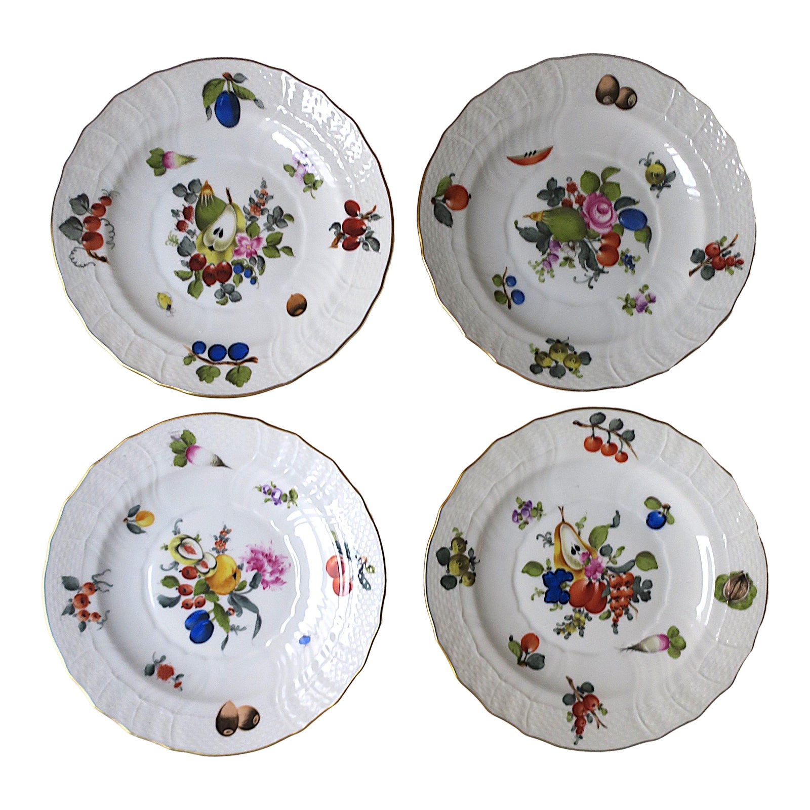 Herend Porcelain Plates | Chairish
