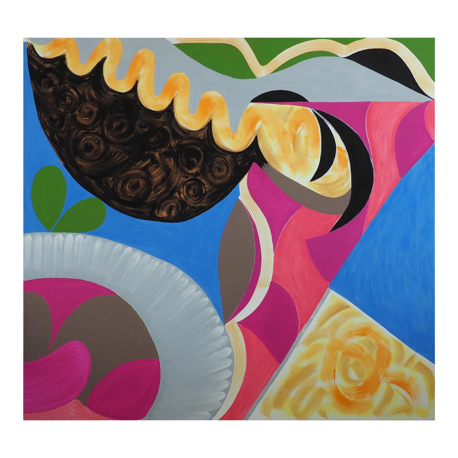 Contemporary Abstract Oil on Canvas Painting "Confluence - Still Life 1 ...