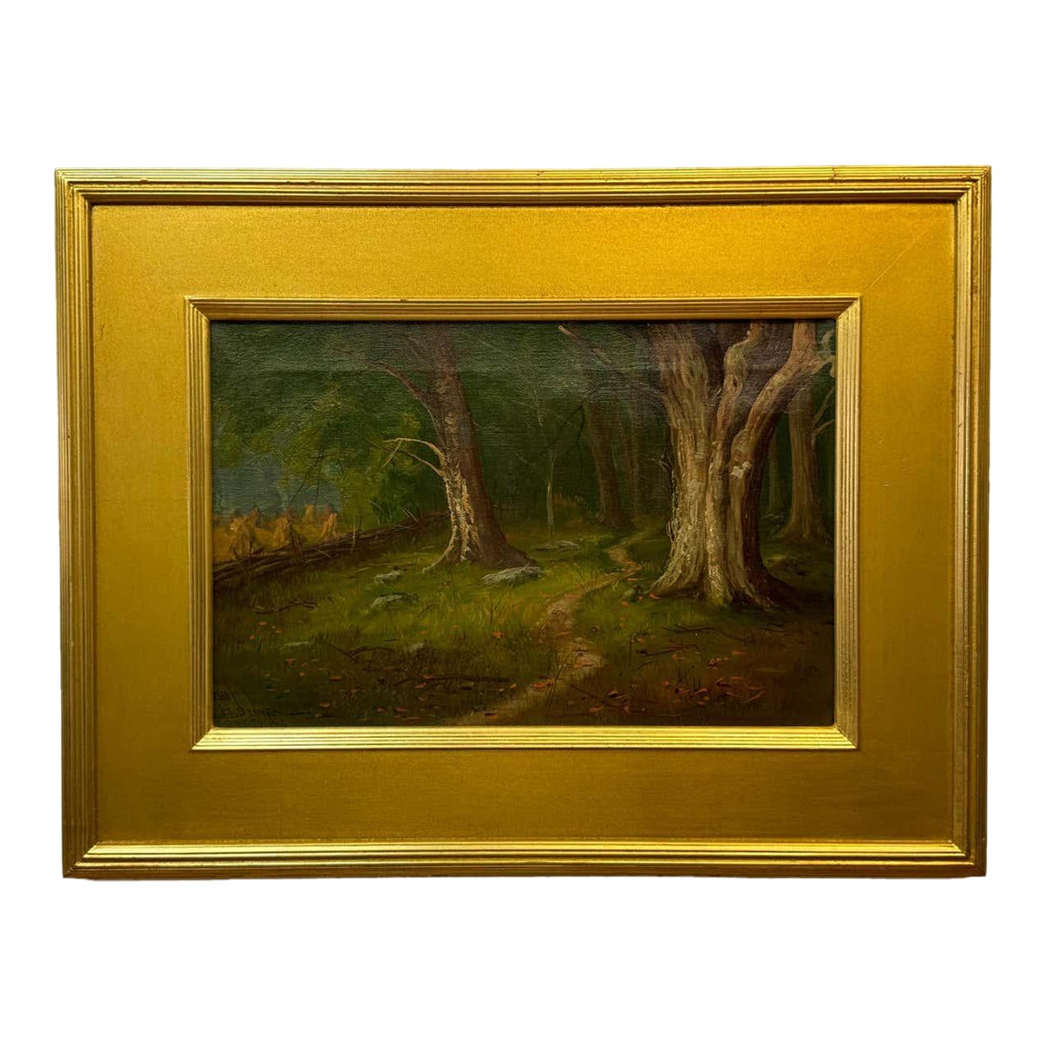 j.e. Stuart (1852-1941) "Sugar Maple Grove Near Exeter Center" | Chairish