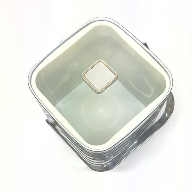 Vintage Silver-On-Silver Square Ice Bucket | Chairish