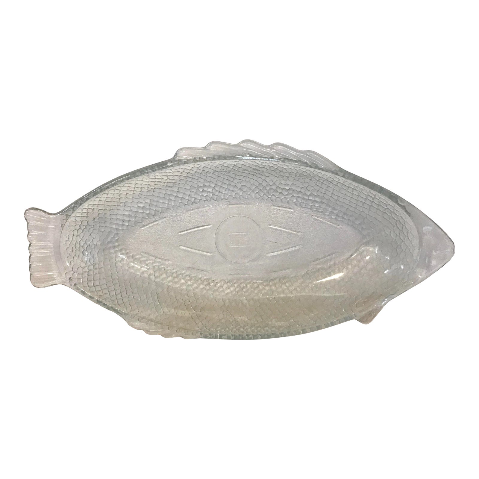 Vintage Fish Shaped Glasbake Glass Serving Platter | Chairish