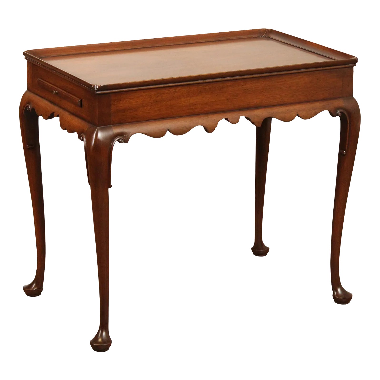 Kittinger Williamsburg Restoration Queen Anne Mahogany Tea Table | Chairish